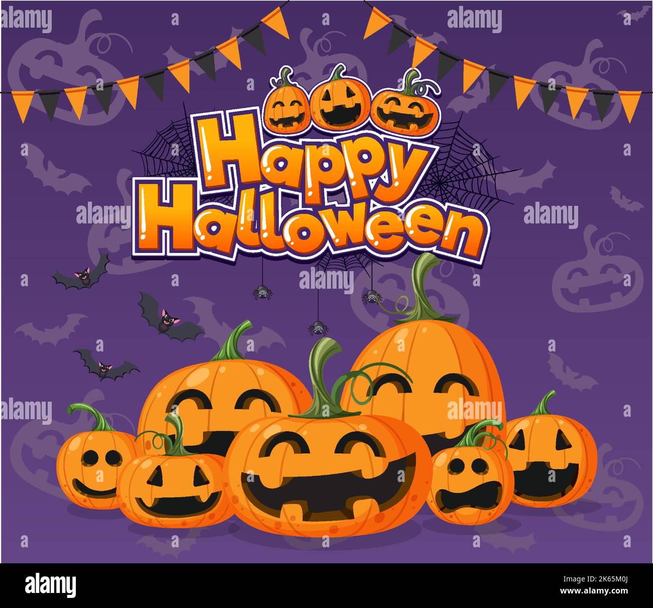 Happy Halloween Poster Template illustration Stock Vector Image & Art ...