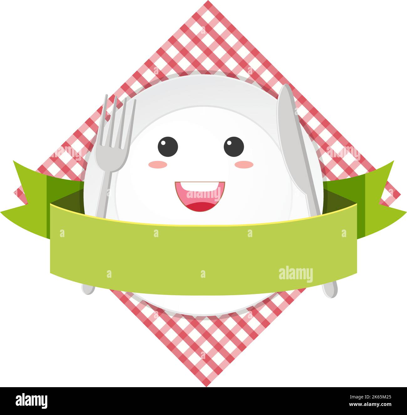 Plate smiling banner template illustration Stock Vector Image & Art - Alamy