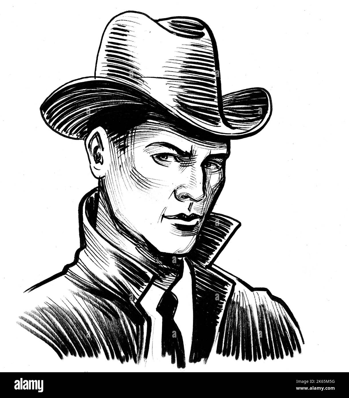 Black Man In Suit Drawing