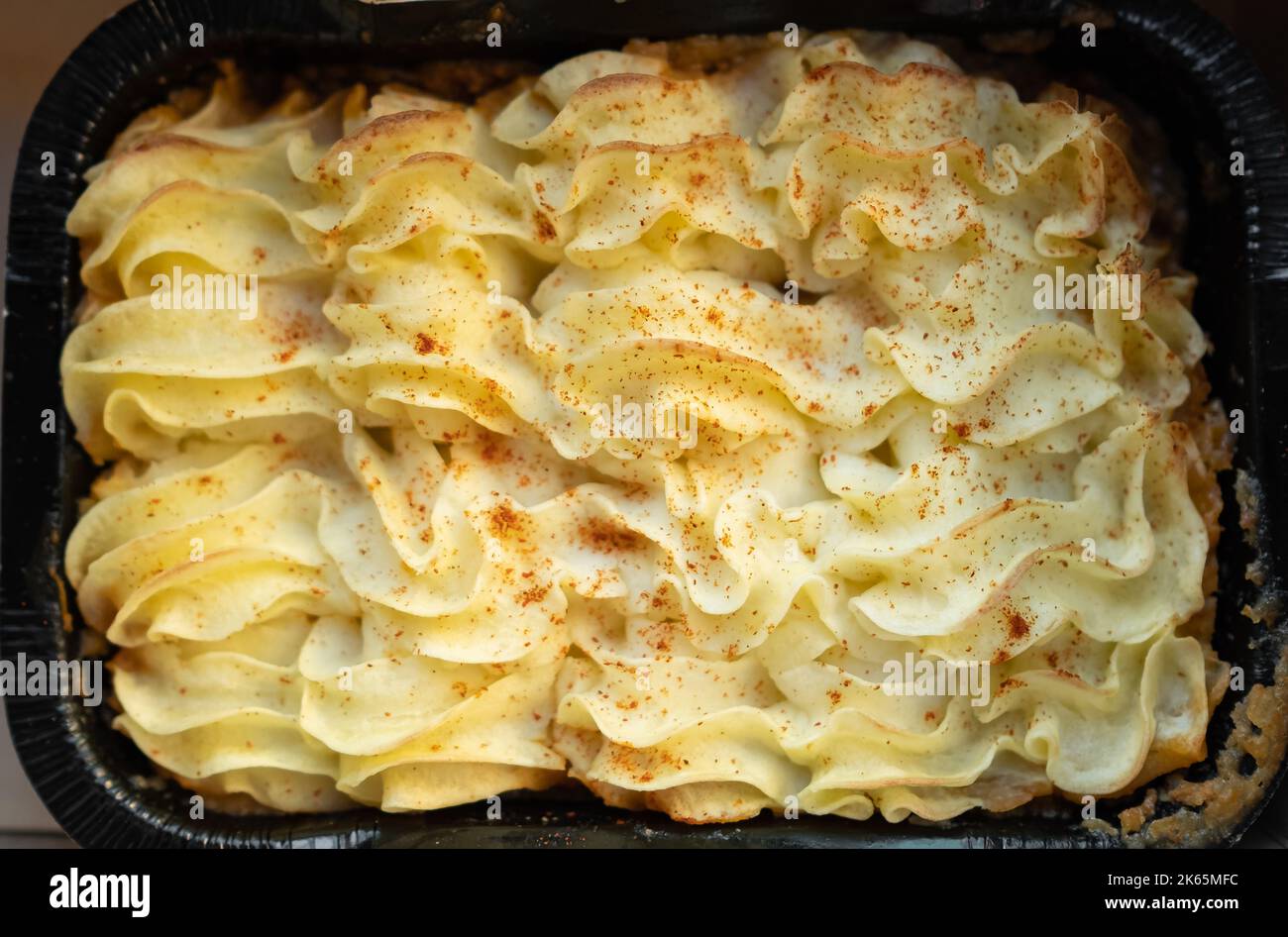 Shepherd's pie. Minced meat, mashed potatoes and vegetables casserole ...