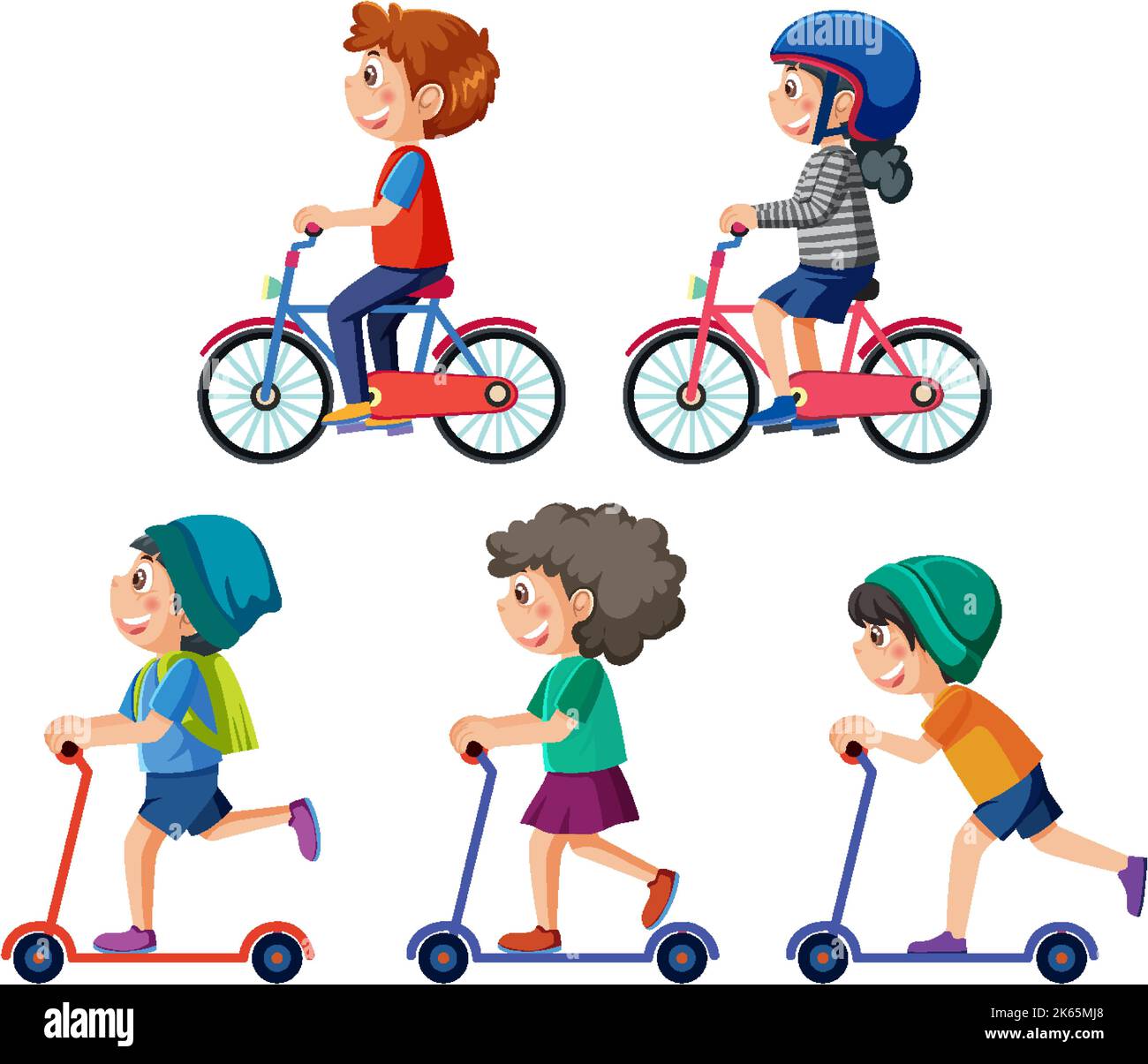 Children doing different activities set illustration Stock Vector Image ...