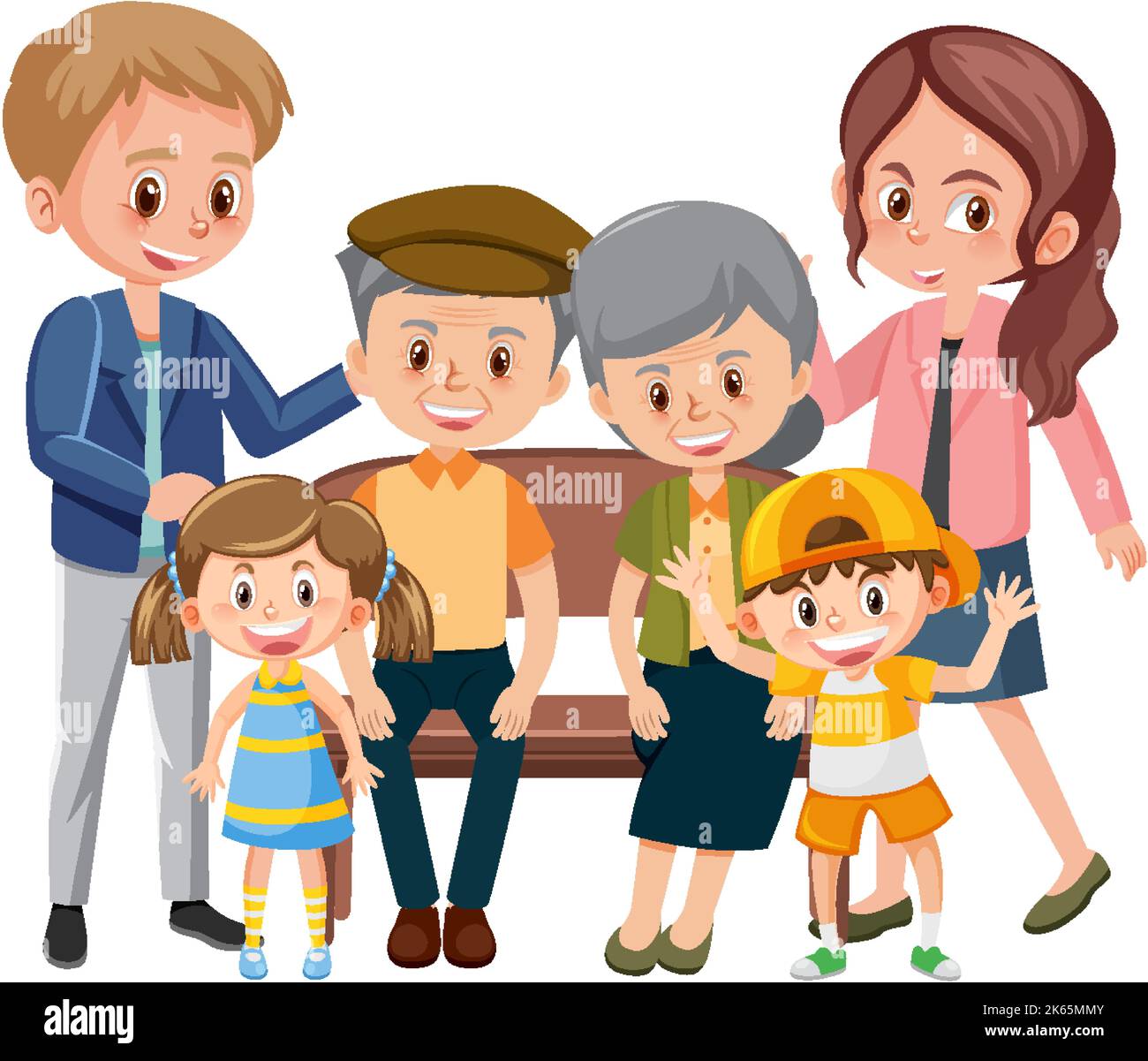 Happy family cartoon character illustration Stock Vector Image & Art ...
