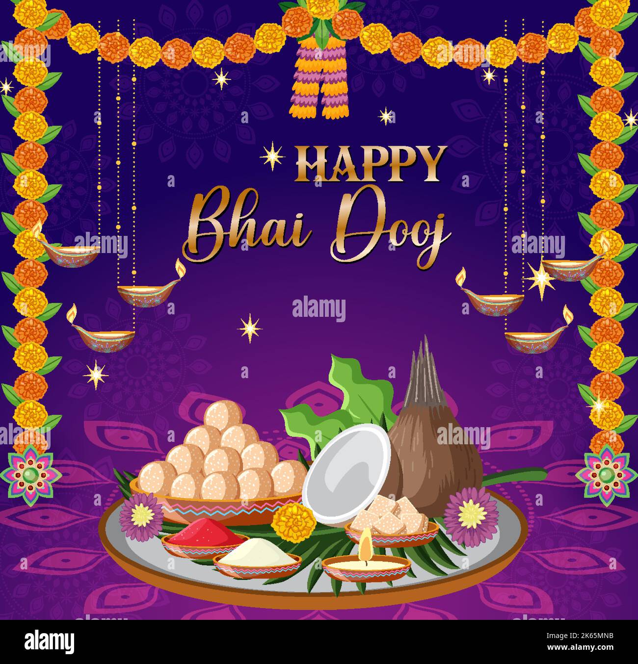 Happy Bhai Dooj Poster Design illustration Stock Vector Image & Art - Alamy