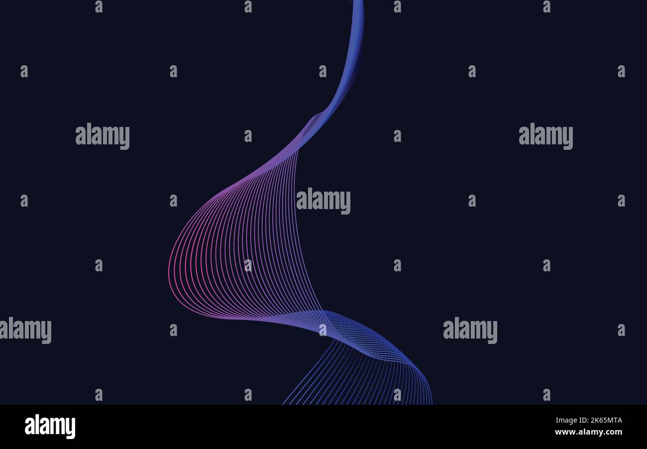 Abstract Blue wavy Lines background Vector Illustration Stock Vector ...