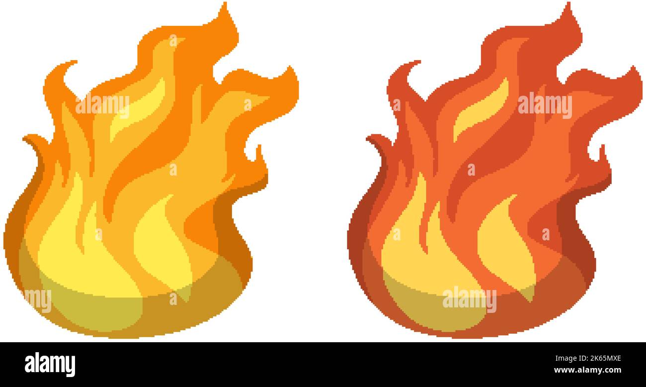 Fire flame in cartoon style illustration Stock Vector Image & Art - Alamy