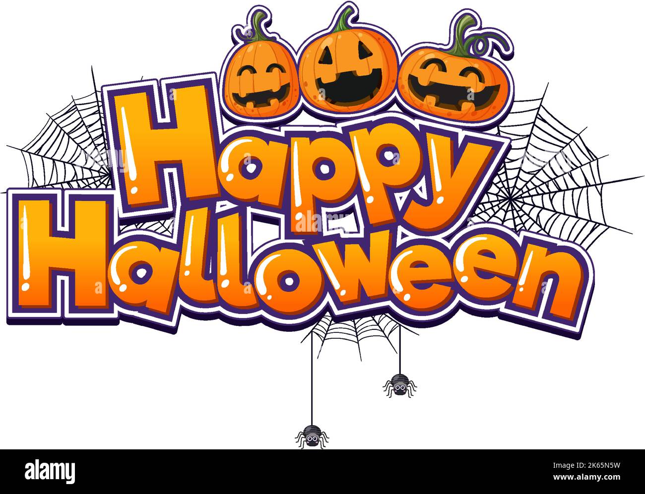 Happy Halloween Font Logo illustration Stock Vector Image & Art - Alamy
