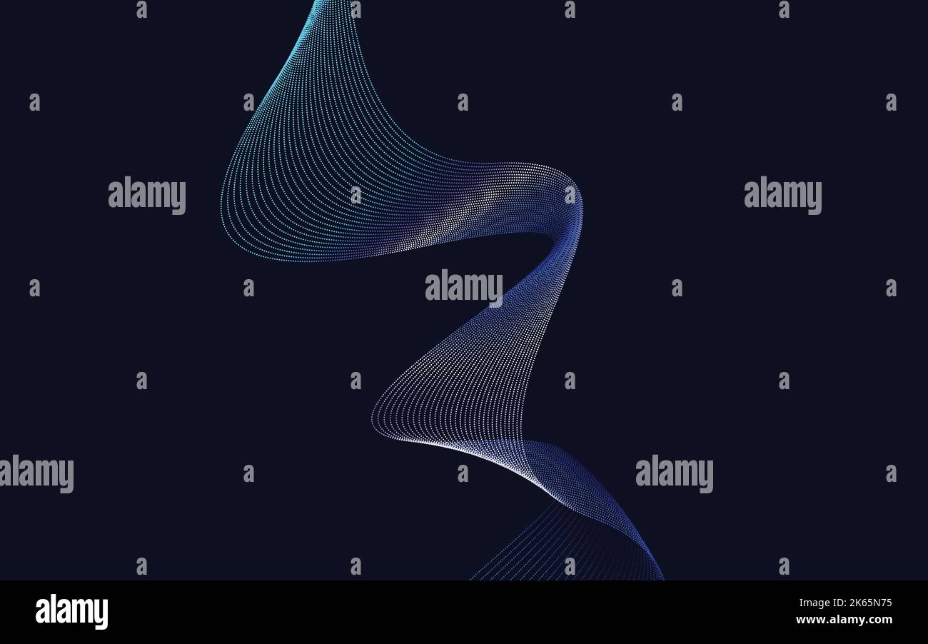 Abstract Blue Gradient wavy Lines background Vector Illustration Stock ...