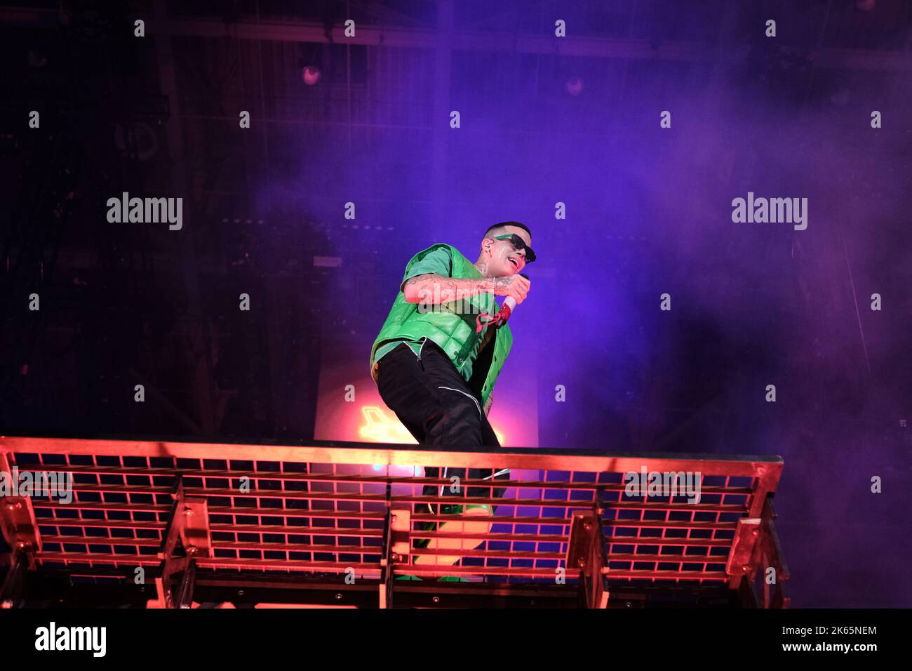 October 9, 2022, Turin, Turin, Italy: The Italian rapper Gionata ...