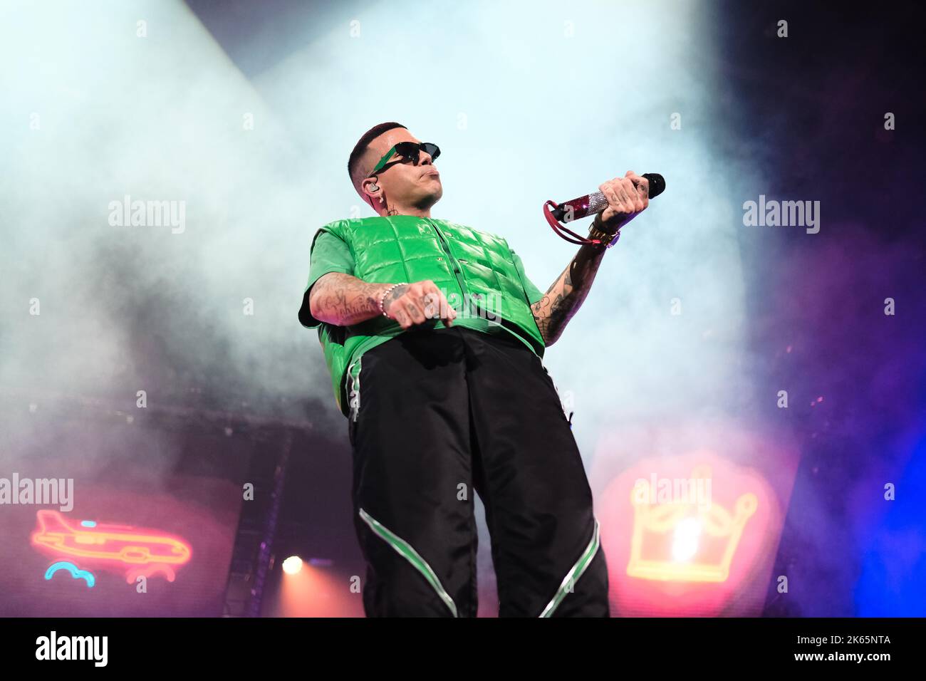 October 9, 2022, Turin, Turin, Italy: The Italian rapper Gionata ...