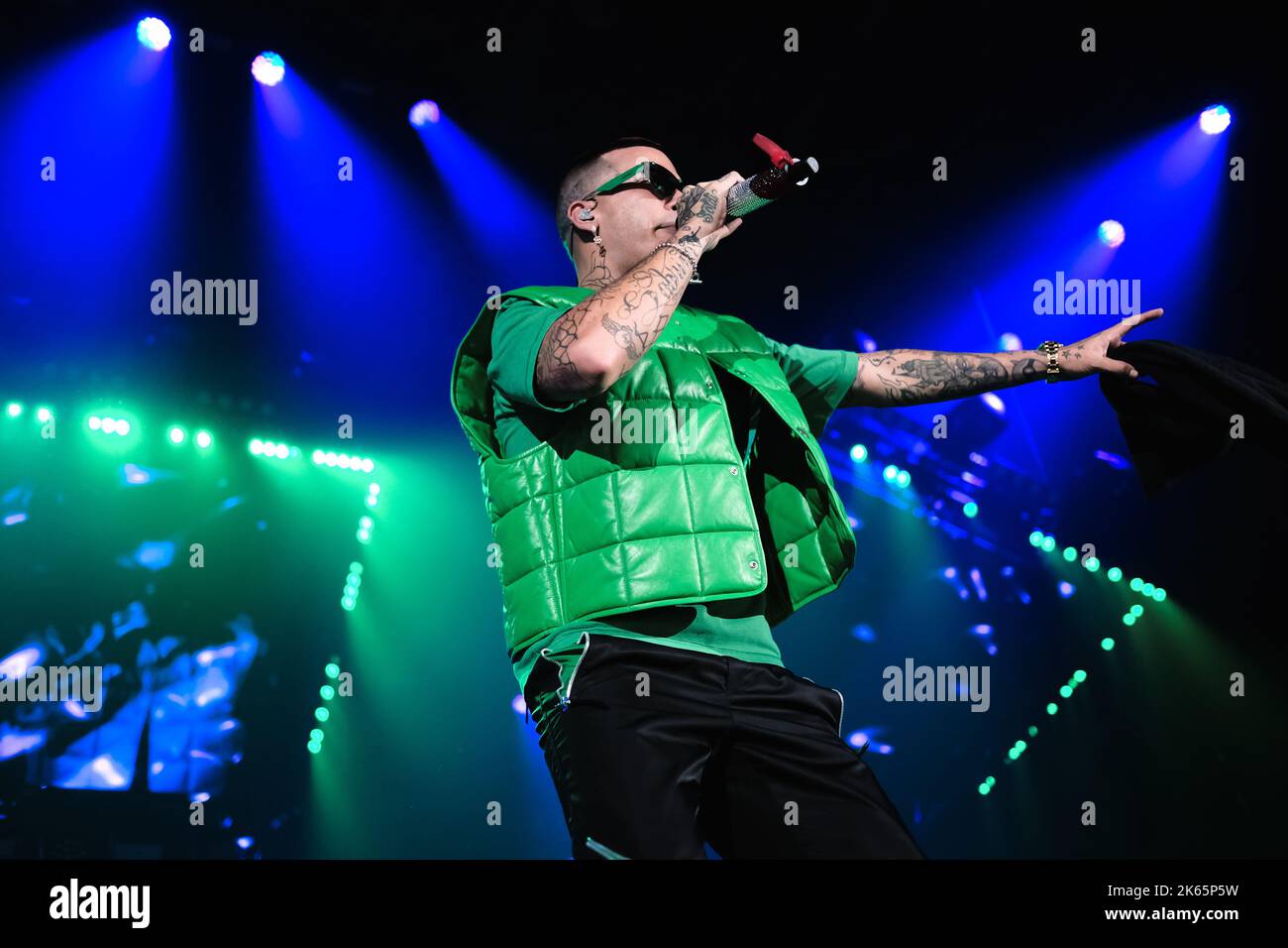 October 9, 2022, Turin, Turin, Italy: The Italian rapper Gionata ...