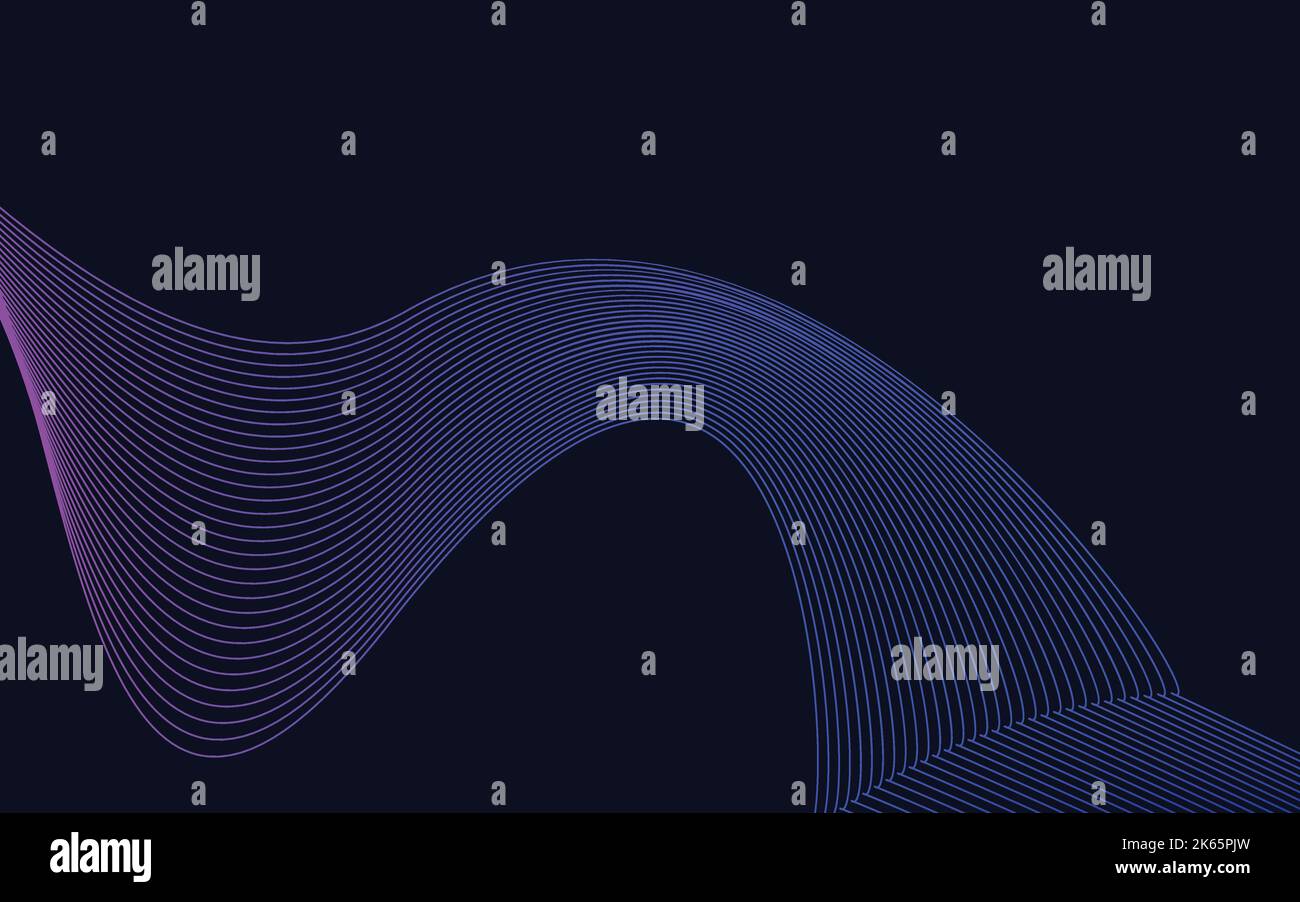 Wave of the blue colored lines. High resolution Vector Illustration ...