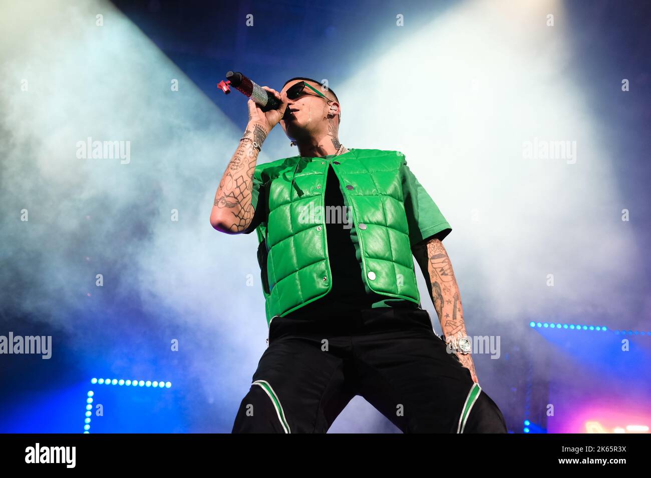 October 9, 2022, Turin, Turin, Italy: The Italian rapper Gionata Boschetti known as Sfera ...