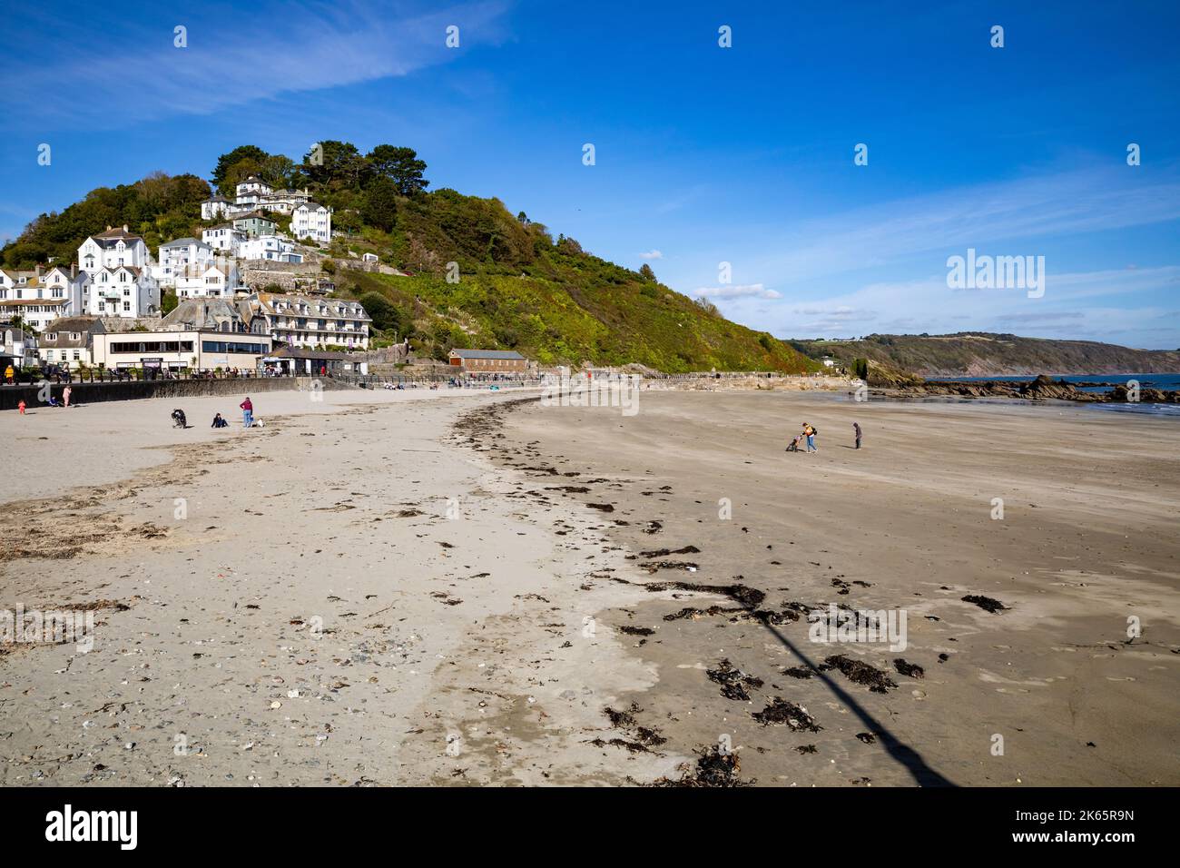 Blue sky over Looe in Cornwall. UK Stock Photo - Alamy