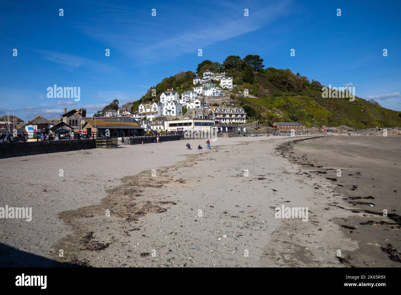 Blue sky over Looe in Cornwall. UK Stock Photo - Alamy