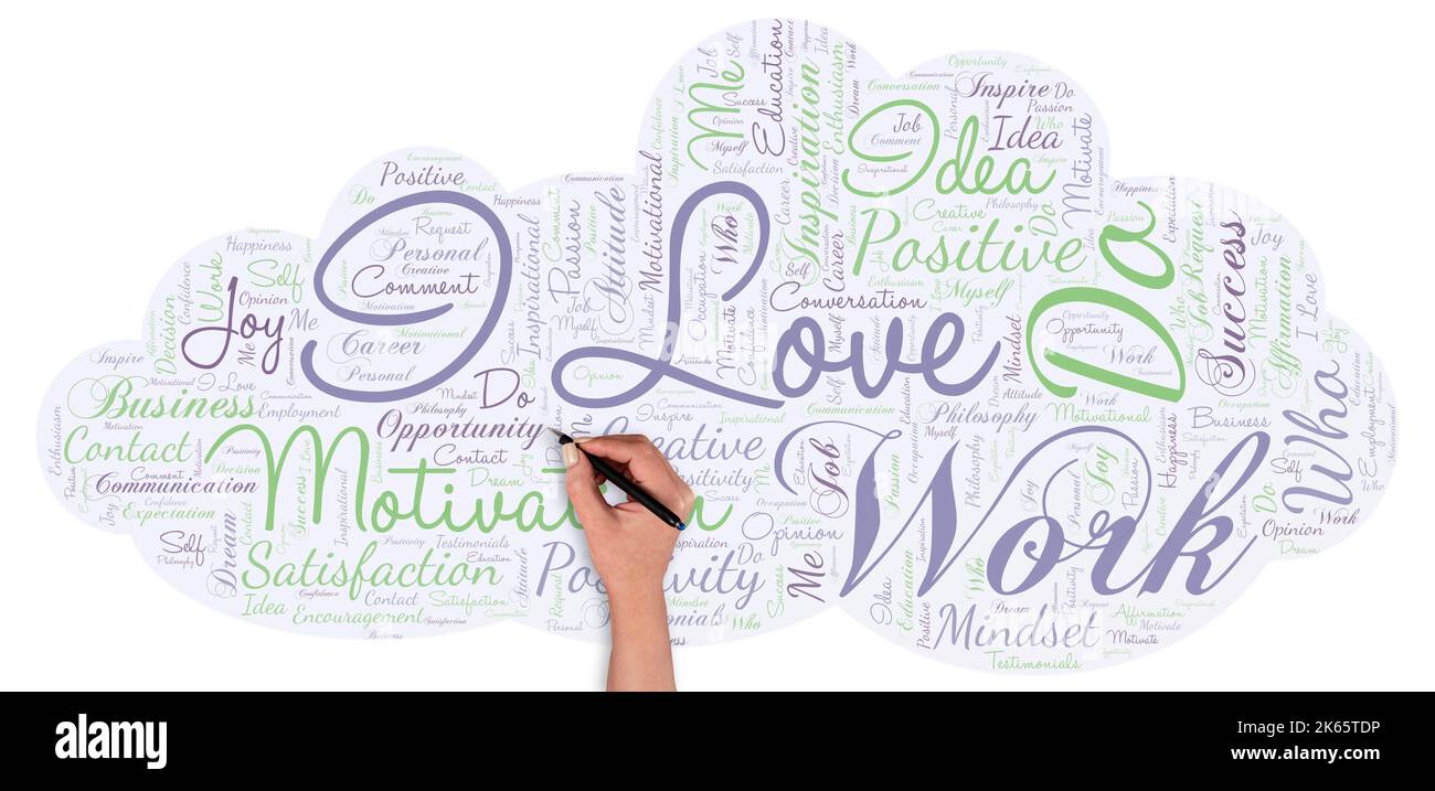 Big word cloud in the shape of UFO with hand and pen with words I love ...