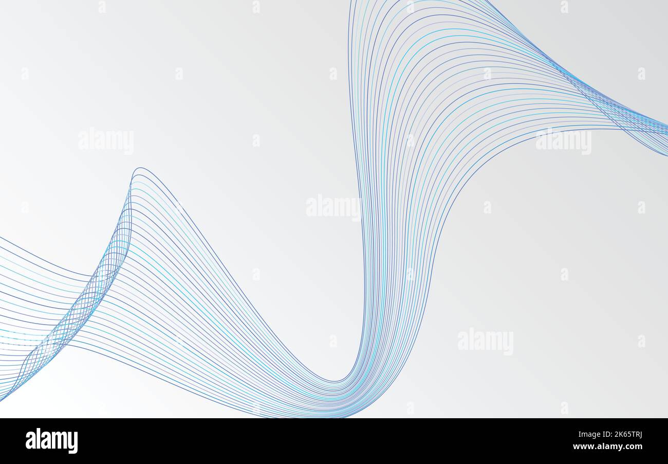 Abstract Blue Color technology Line wave background Vector Illustration ...