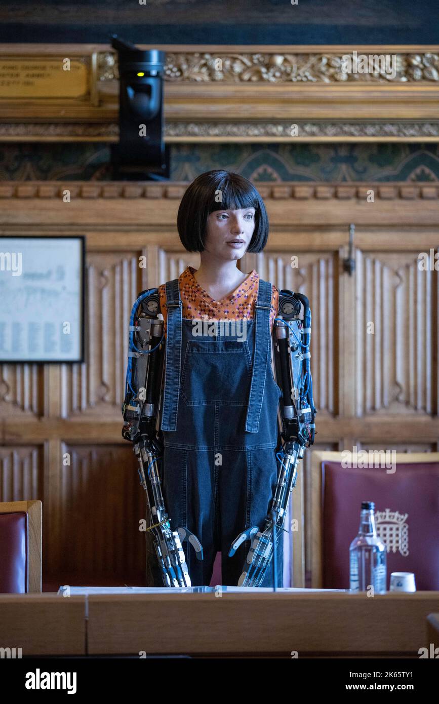 PHOTO:JEFF GILBERT 11th October 2022, Westminster, London, UK Ai-Da ...