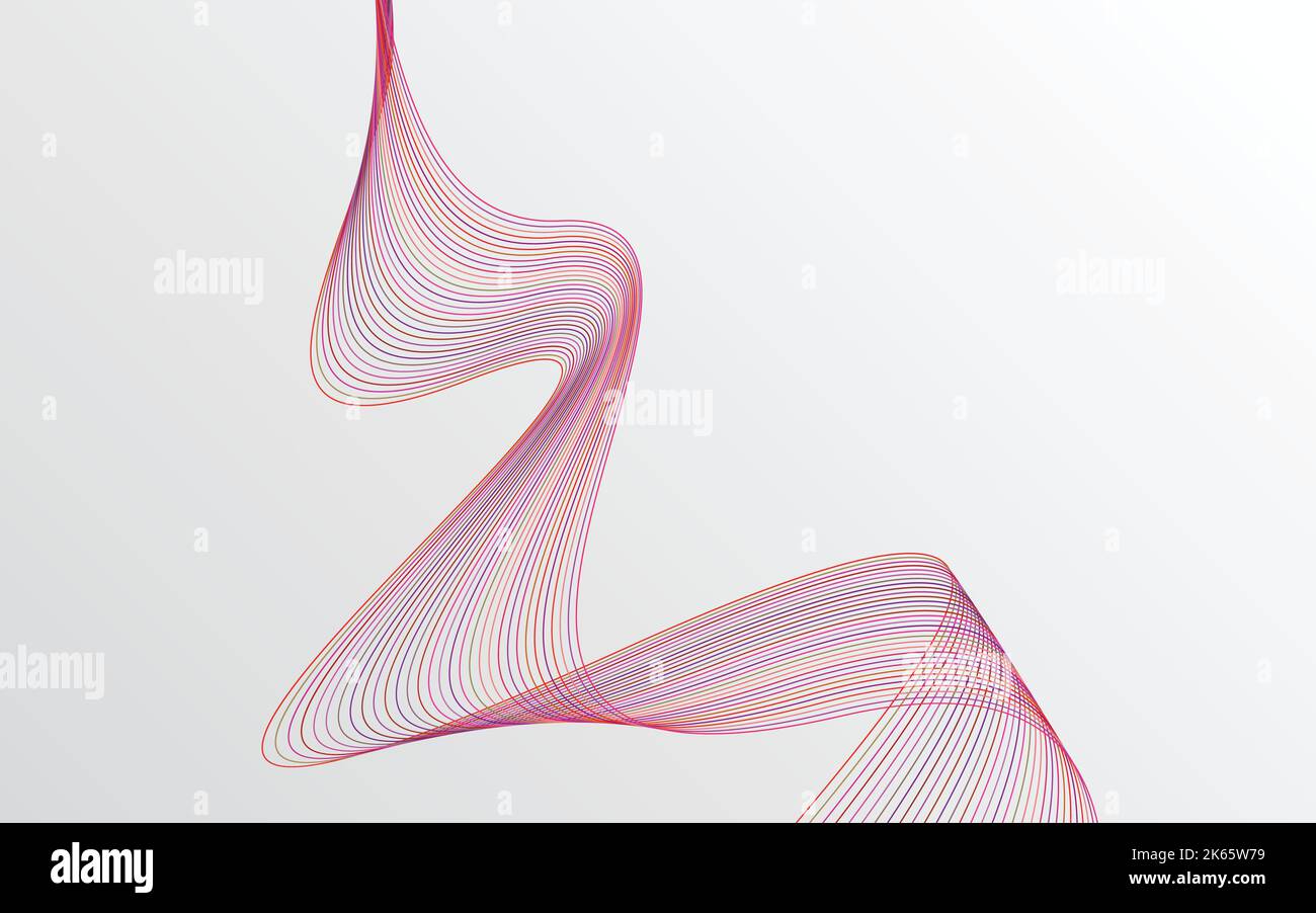 Stylish Red wavy lines abstract background design Vector Illustration ...