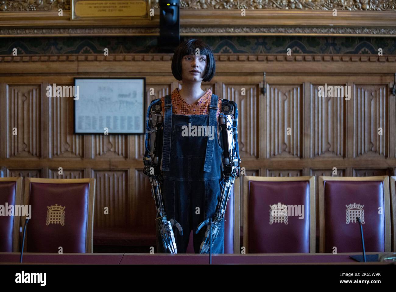 PHOTO:JEFF GILBERT 11th October 2022, Westminster, London, UK Ai-Da ...