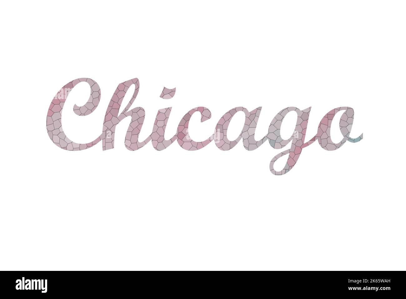 chicago. Typography text banner word chicago design Stock Photo - Alamy