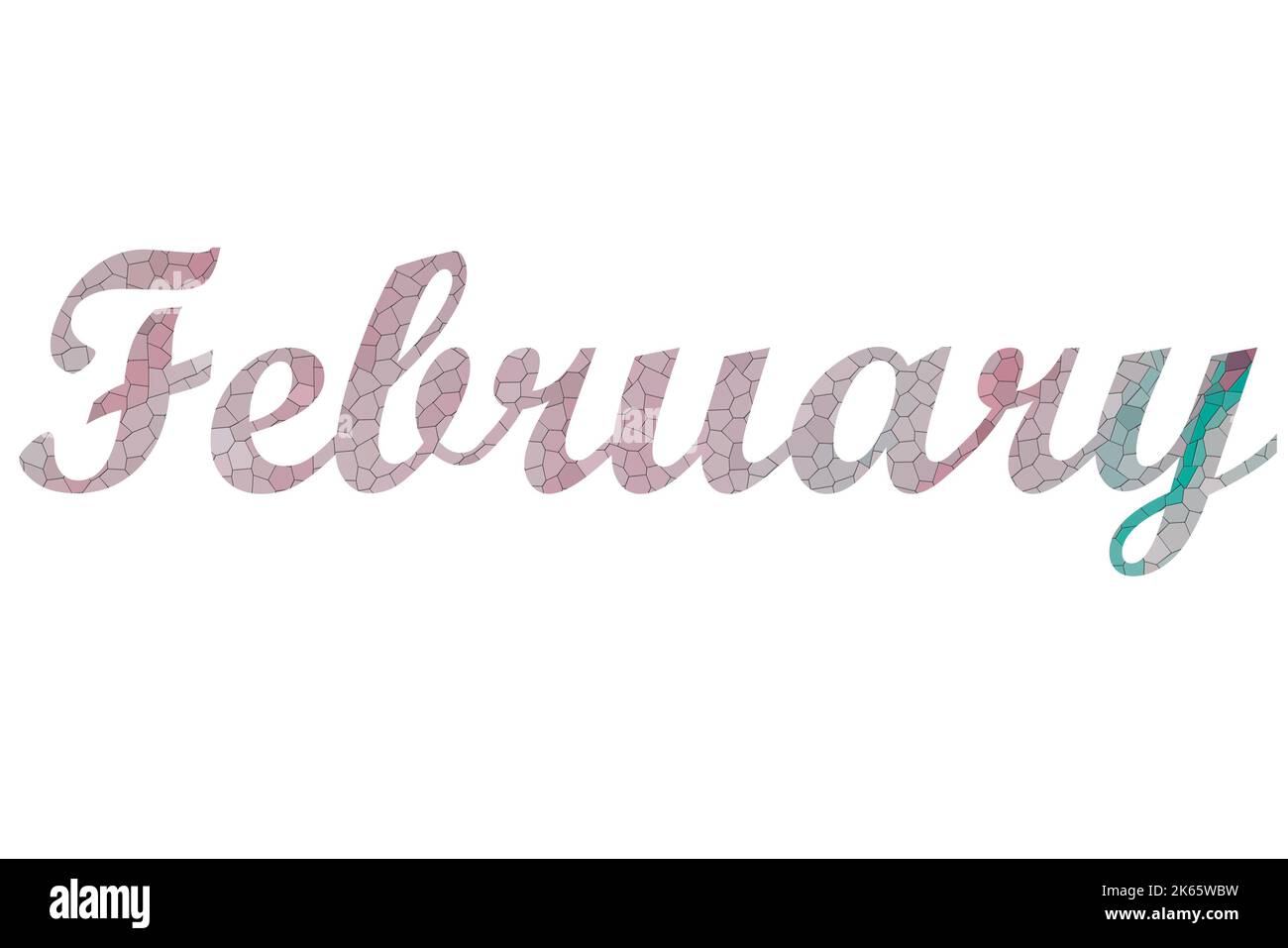 february. Typography text banner word february design Stock Photo - Alamy