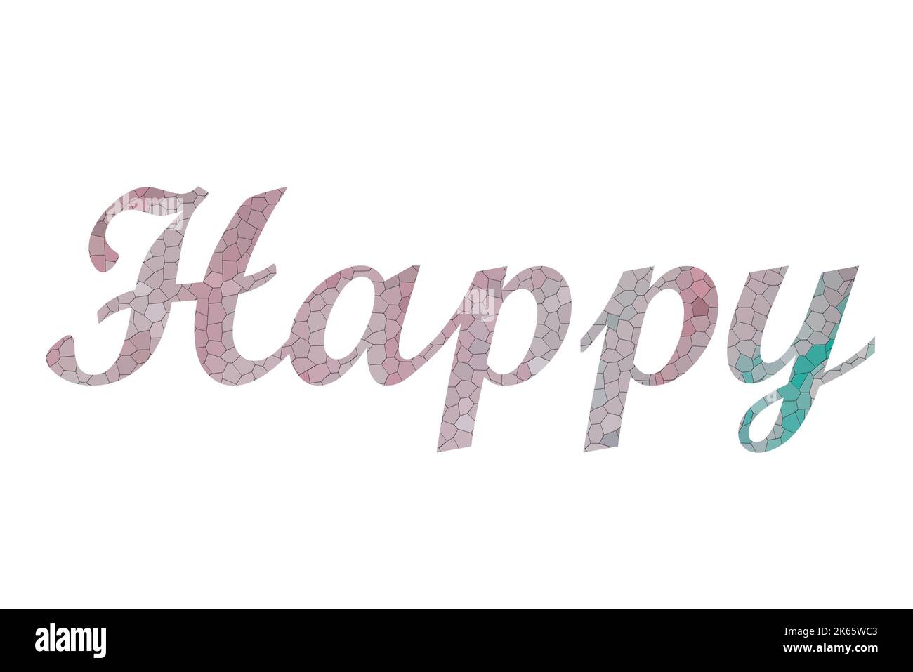 happy. Typography text banner word happy design Stock Photo - Alamy