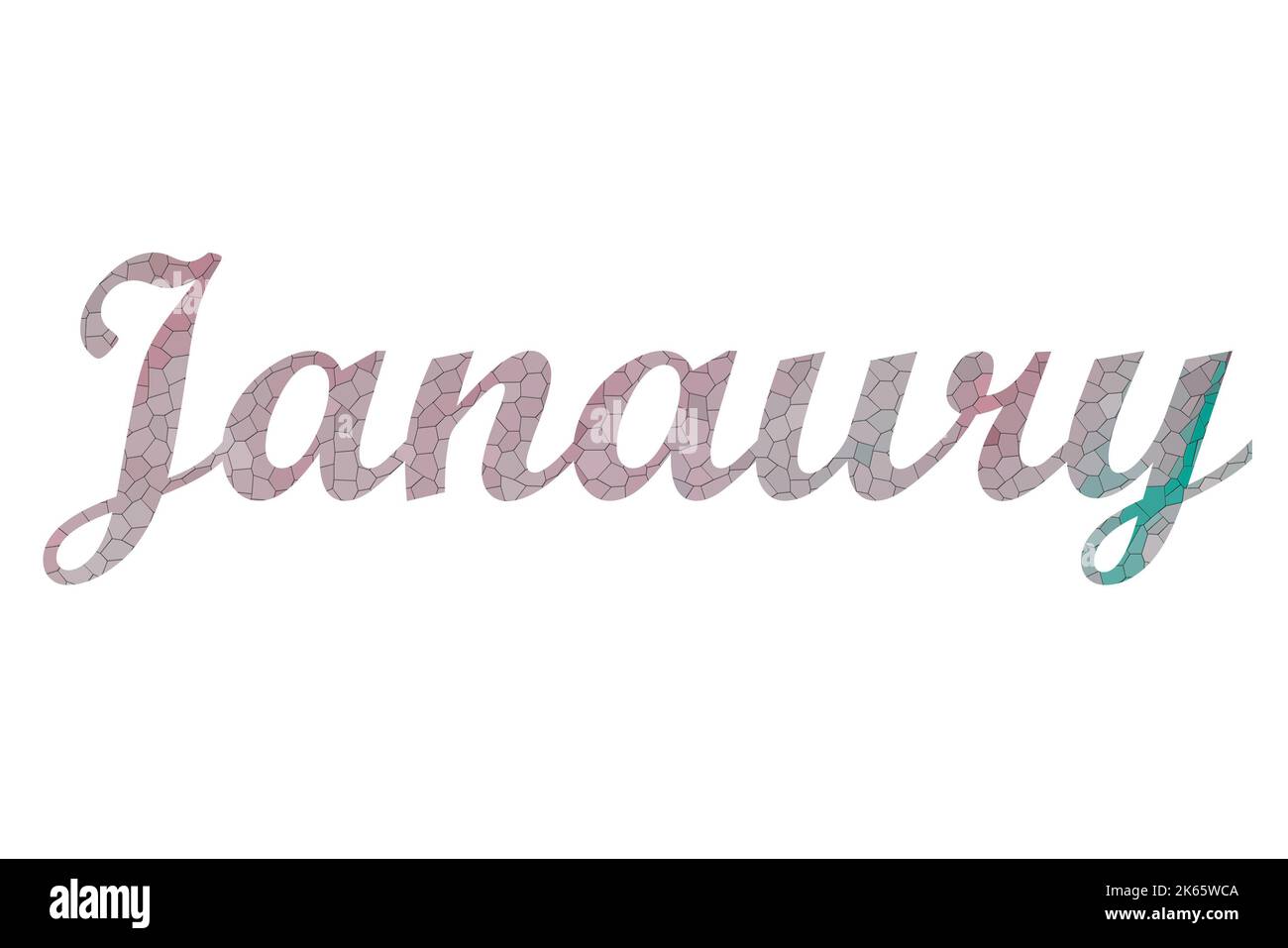 january. Typography text banner word january design Stock Photo - Alamy
