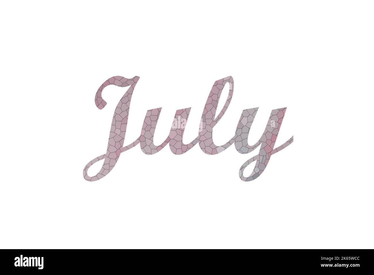 july. Typography text banner word july design Stock Photo - Alamy