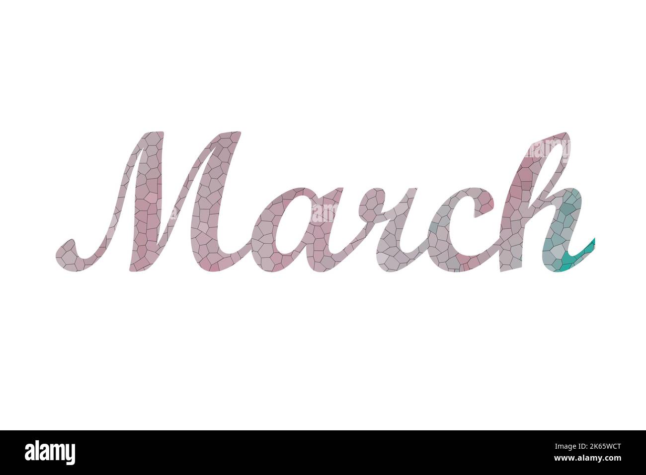 march. Typography text banner word march design Stock Photo - Alamy