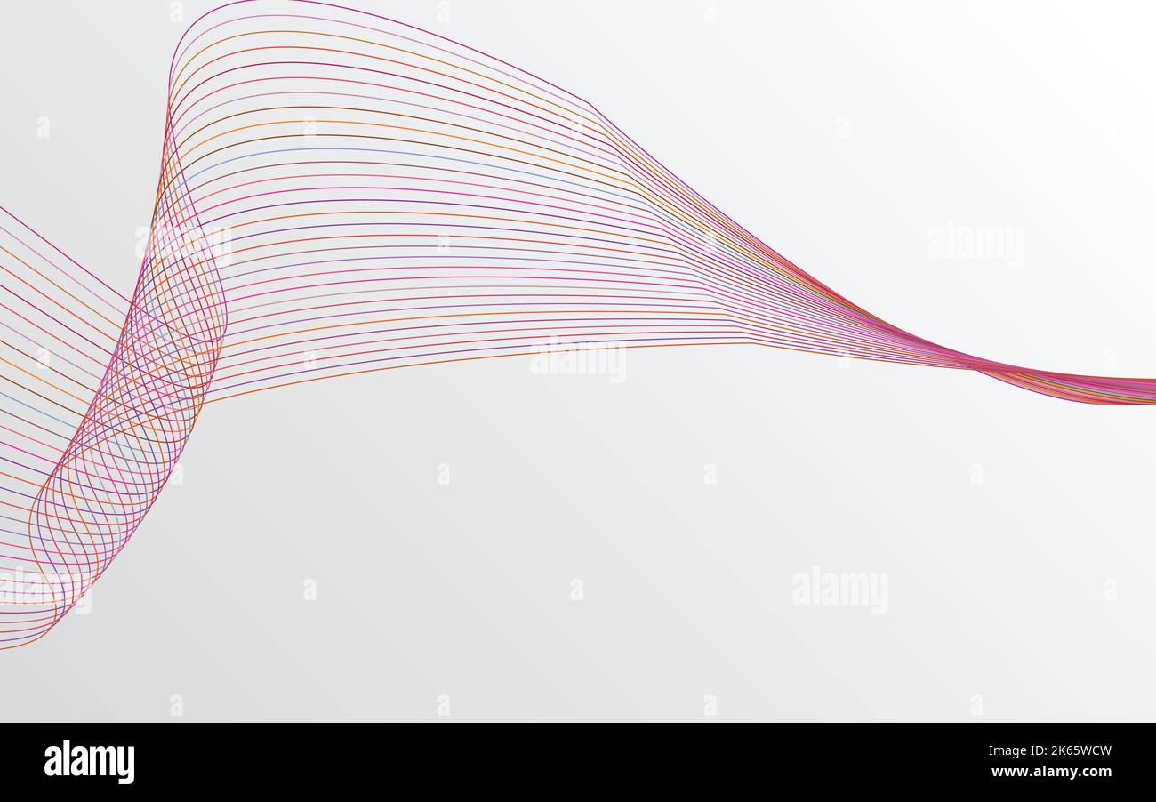 Abstract Red wavy Lines background Vector Illustration Stock Vector ...