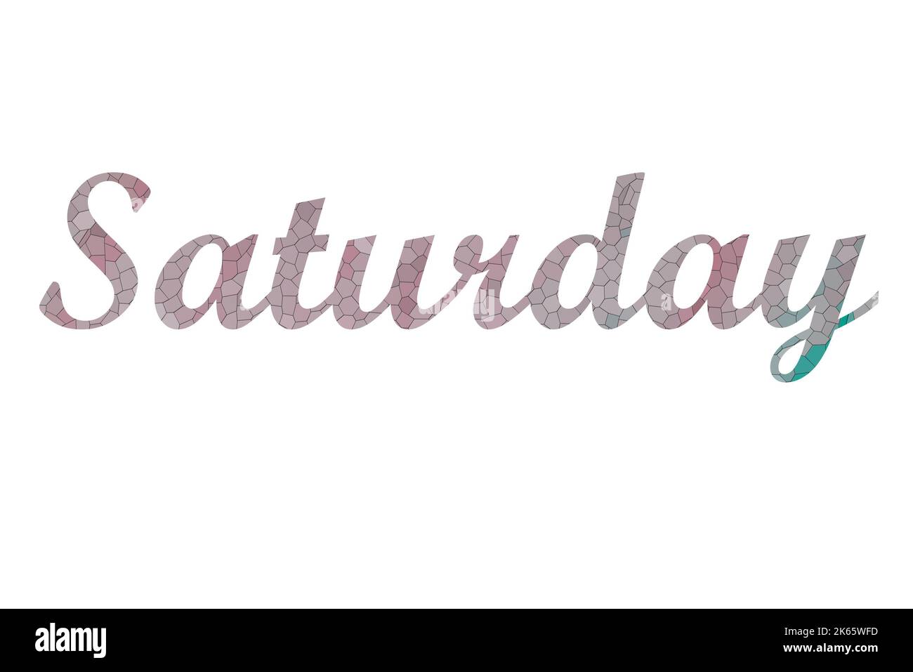 saturday. Typography text banner word saturday design Stock Photo - Alamy