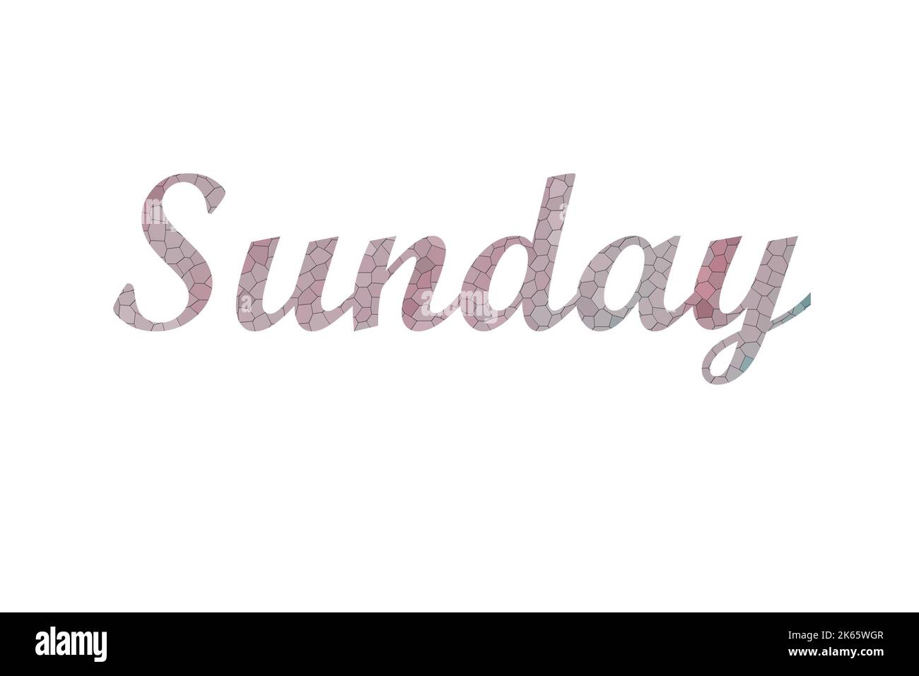 sunday. Typography text banner word sunday design Stock Photo - Alamy