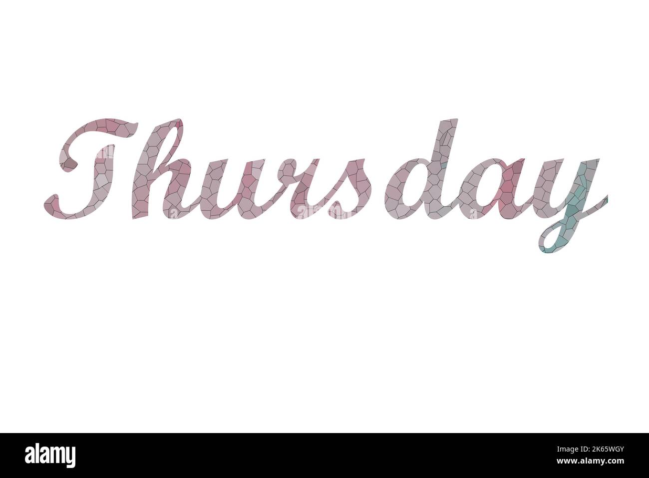 thursday. Typography text banner word thursday design Stock Photo - Alamy