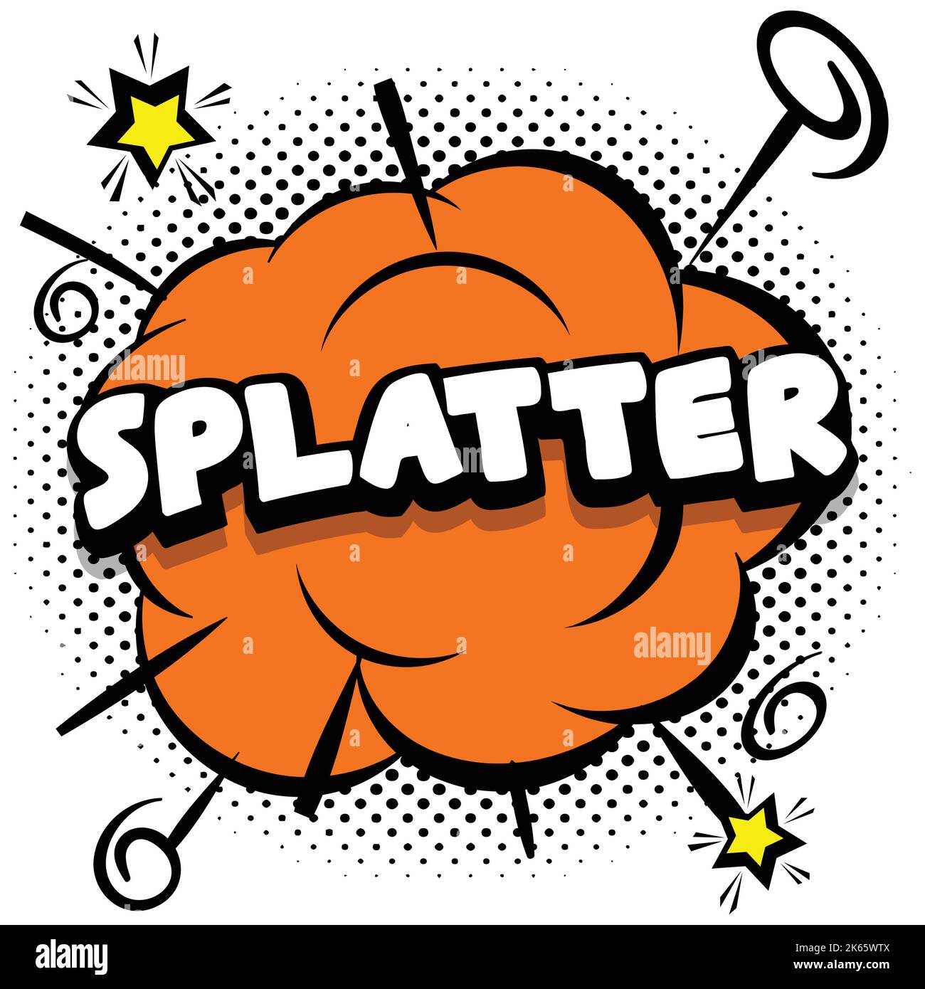 splatter Comic bright template with speech bubbles on colorful frames ...