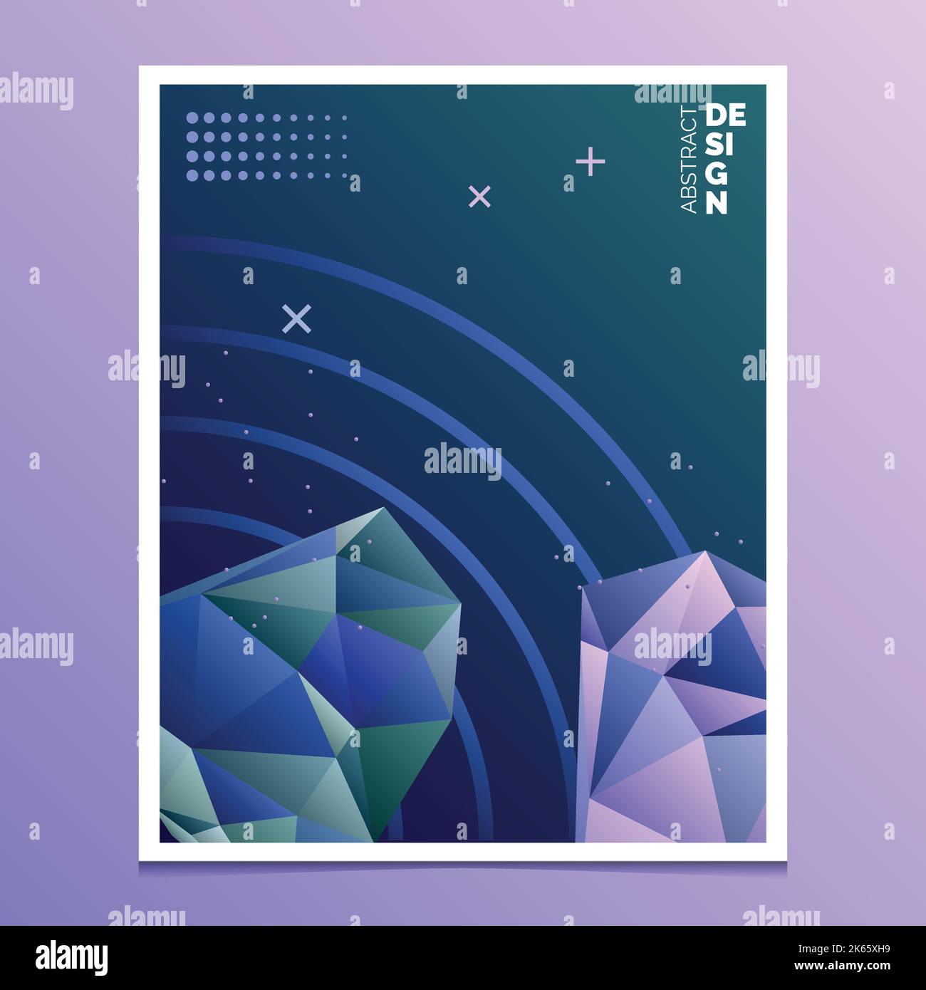 Abstract composition. A4 brochure cover design. Title sheet model ...