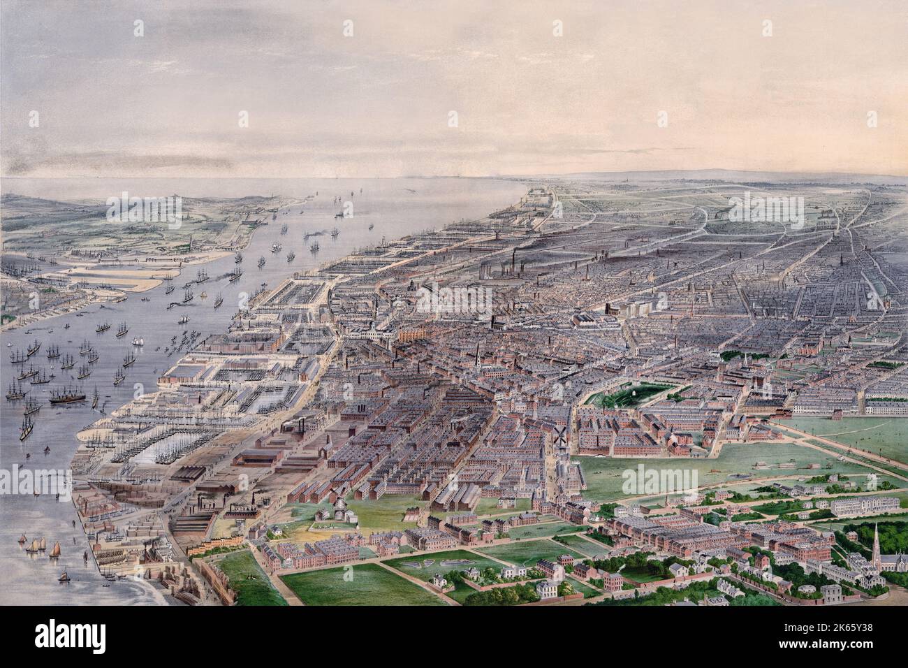 River mersey in liverpool aerial hi-res stock photography and images ...