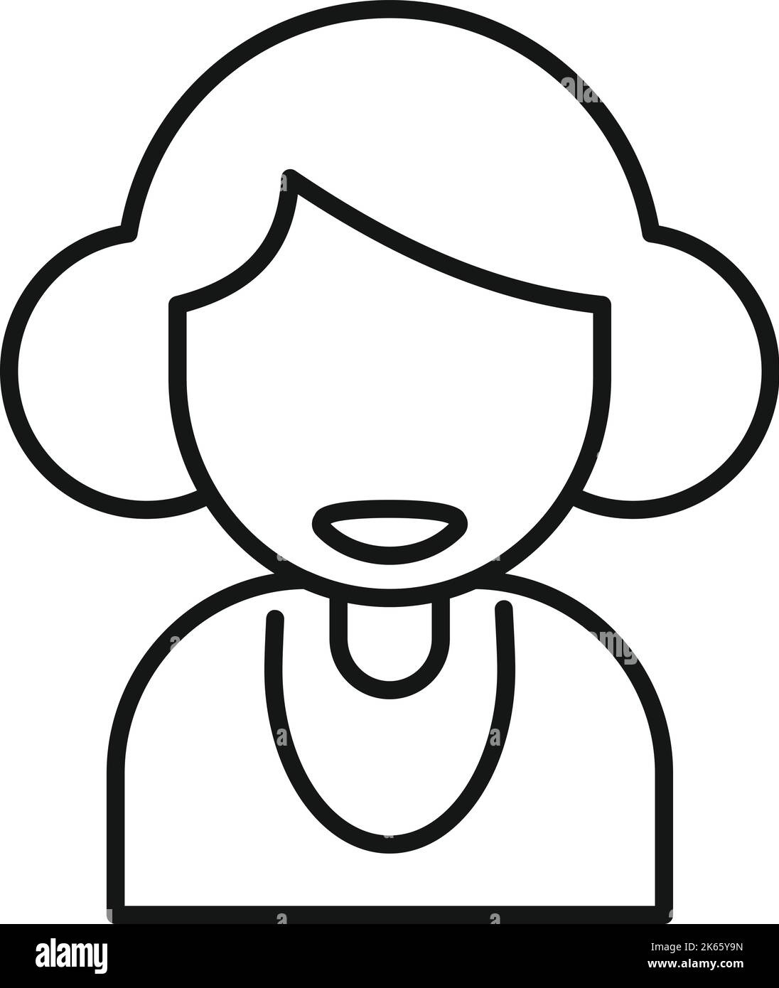 Smiling character icon outline vector. Happy person. Smile friend Stock ...