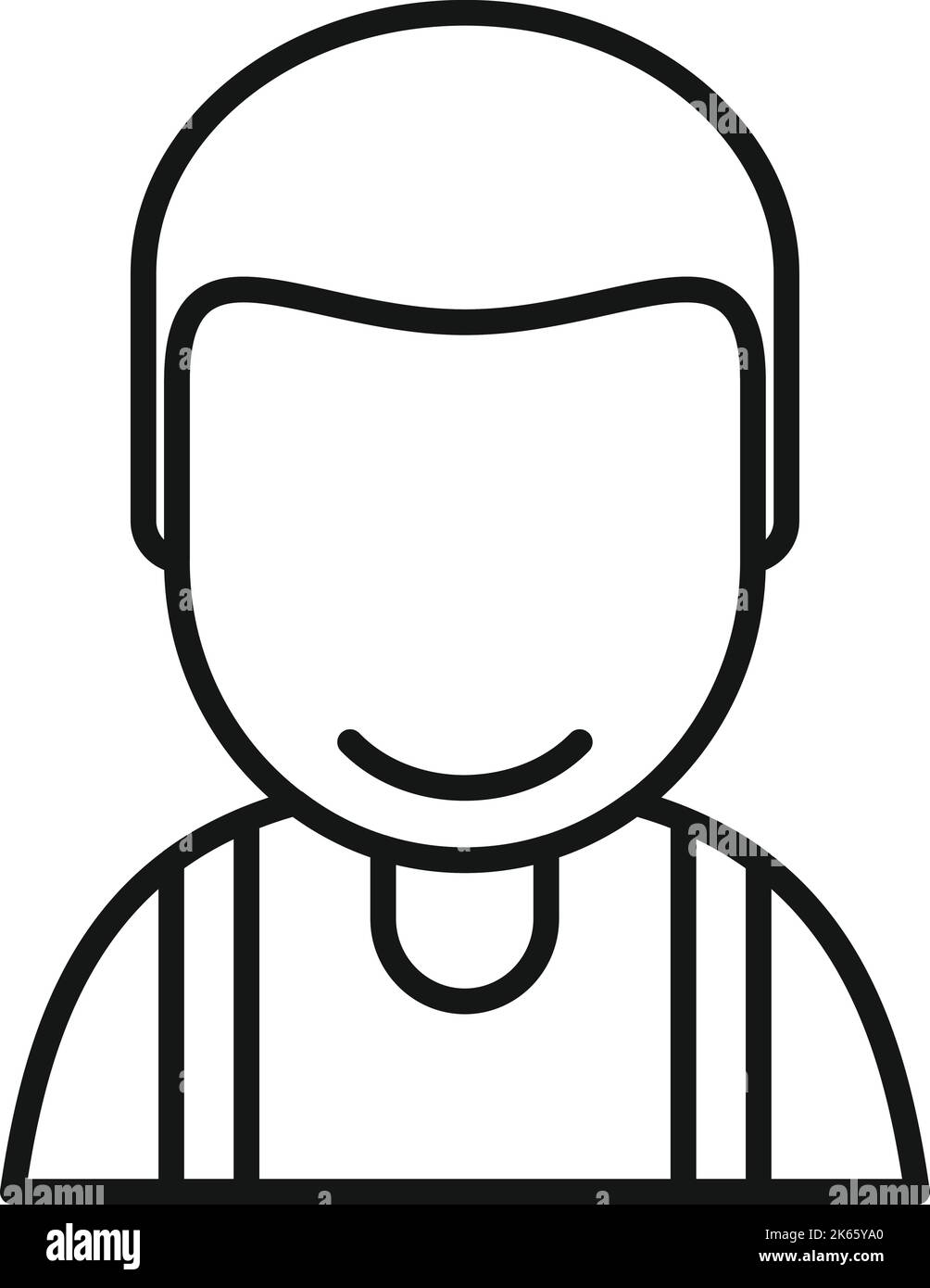 Citizen smiling icon outline vector. Happy person. Friend positive ...