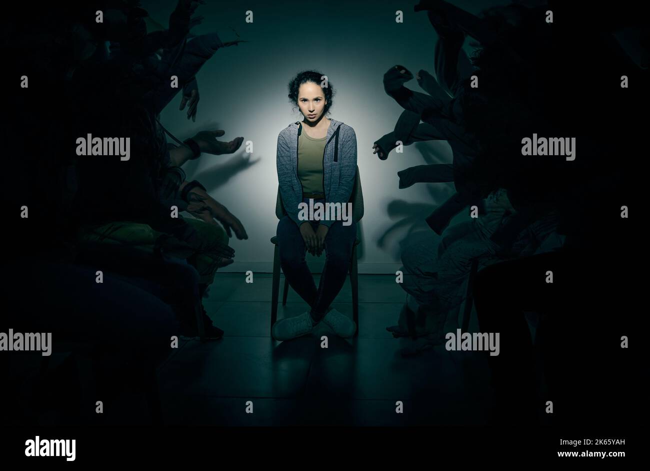 One mixed race female suffering mental illness in asylum. Hispanic ...