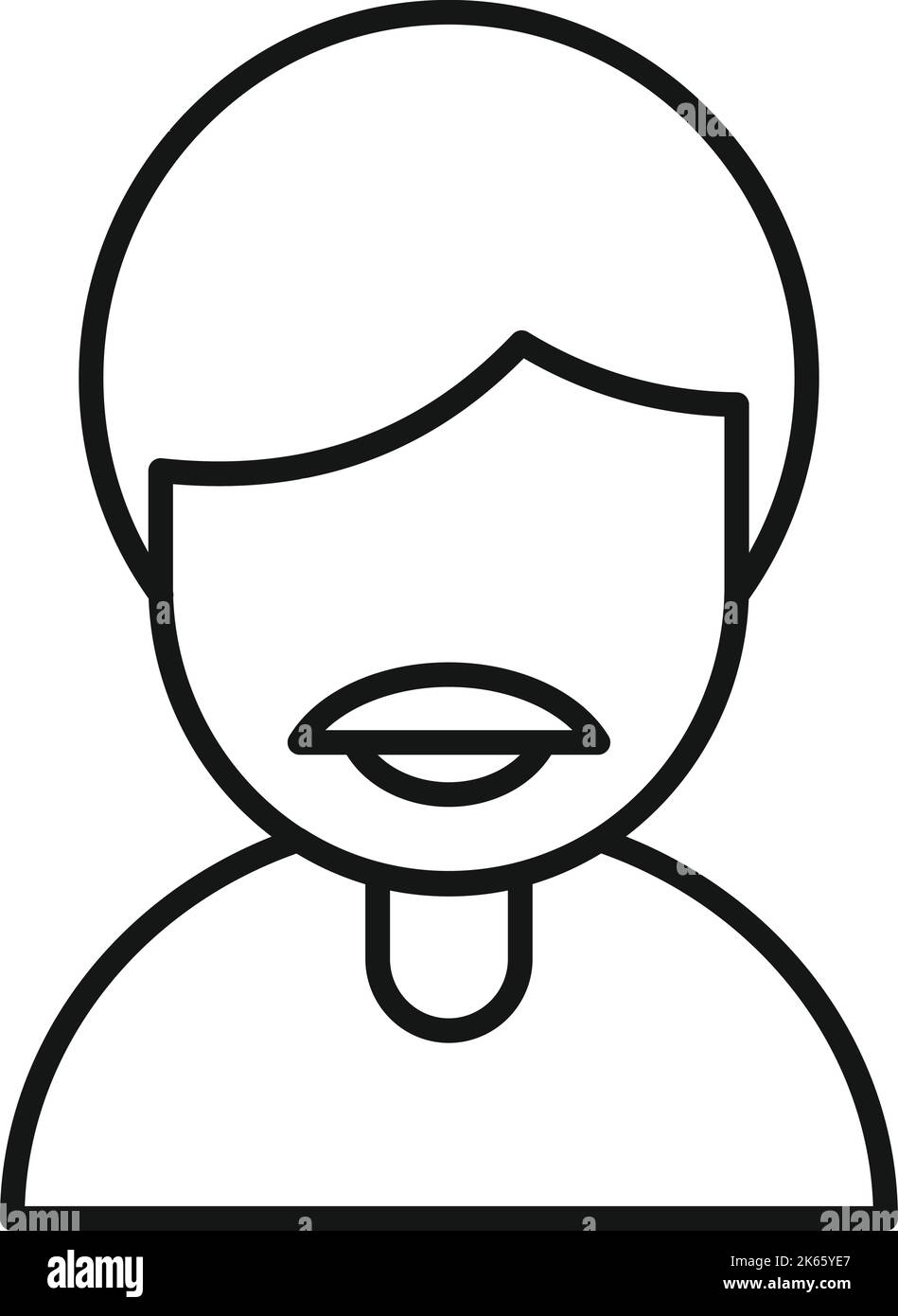 Cute smiling icon outline vector. Group person. Positive team Stock ...