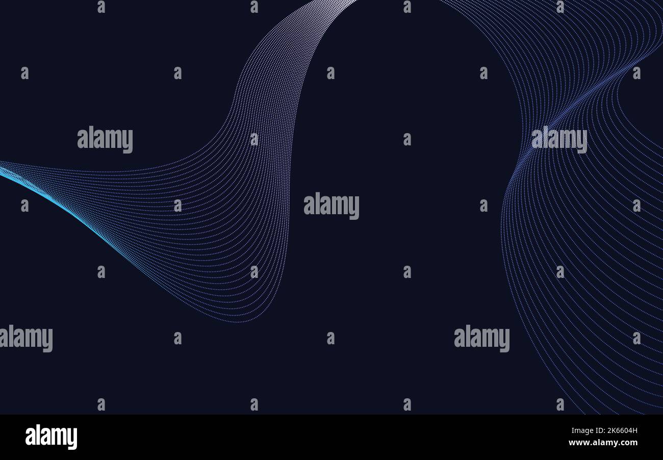 Abstract Blue Gradient wavy Lines background Vector Illustration Stock ...