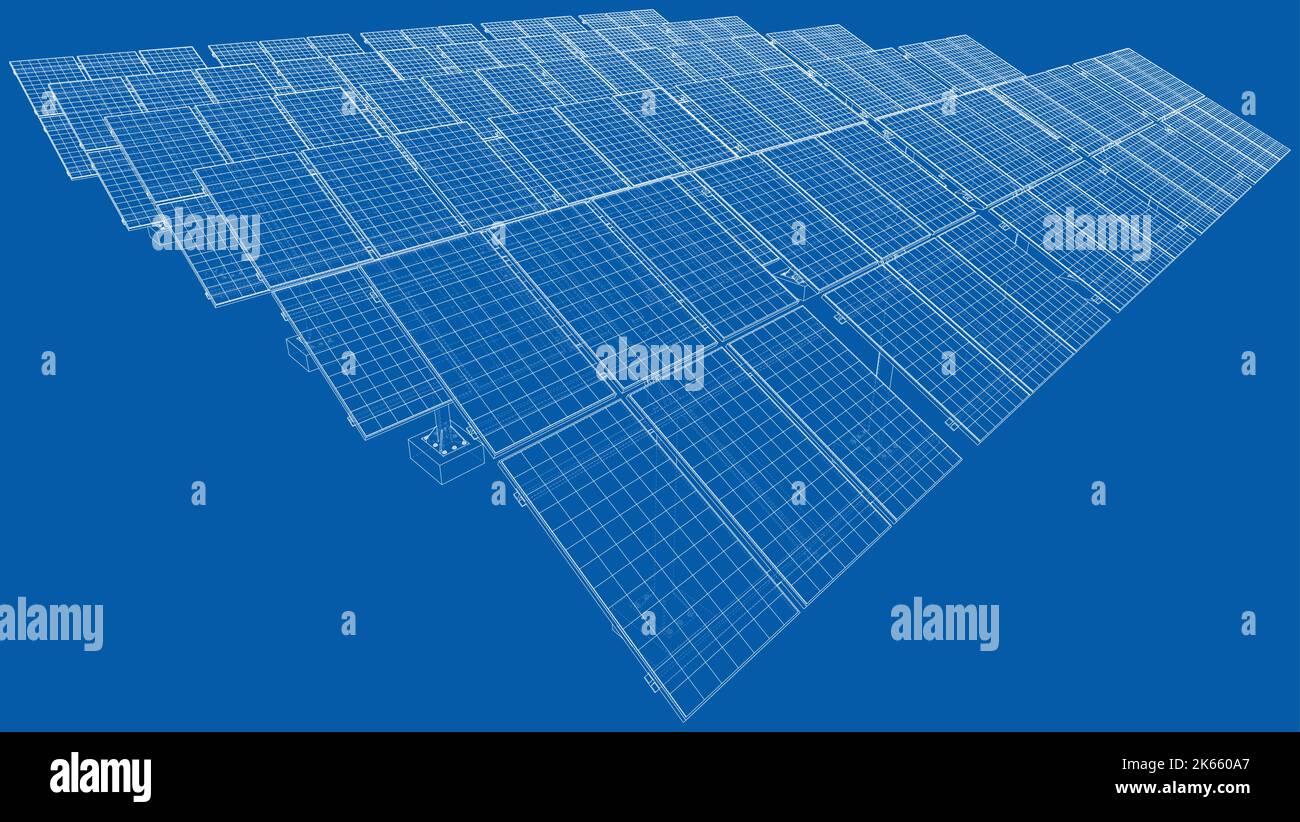 Solar Panel Field. Vector Stock Vector Image & Art - Alamy