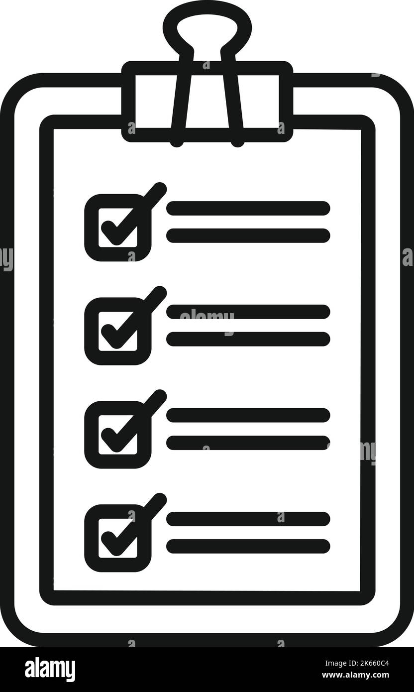 To do list expertise icon outline vector. Quality expert. Work trust ...