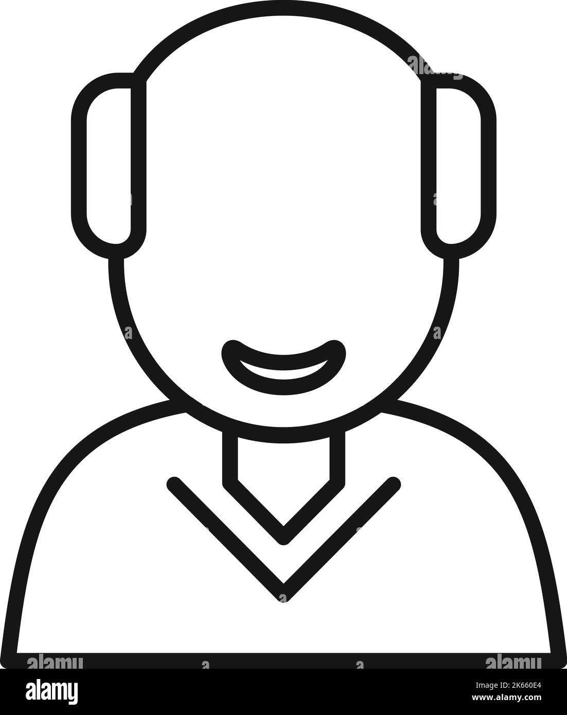 Smiling icon outline vector. Happy people. Person portrait Stock Vector ...