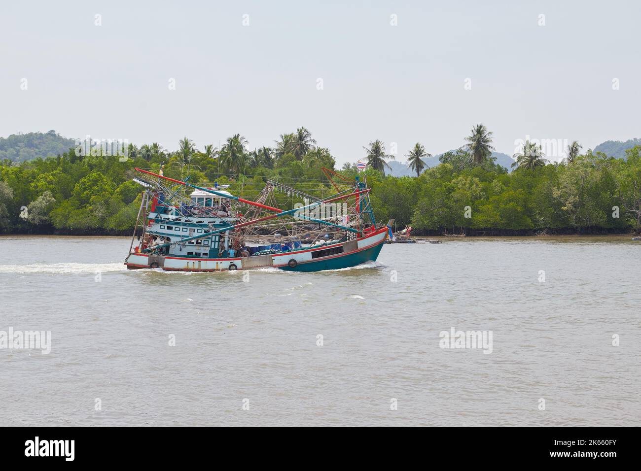 Fishing boat on the sea Stock Photo - Alamy