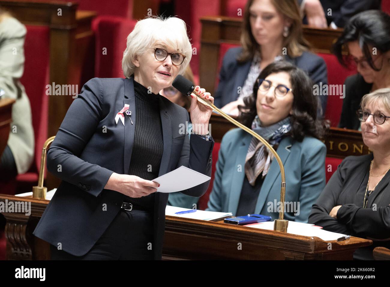 Paris, France. 12th Oct, 2022. Isabelle Rome, minister for equality between women and men ...