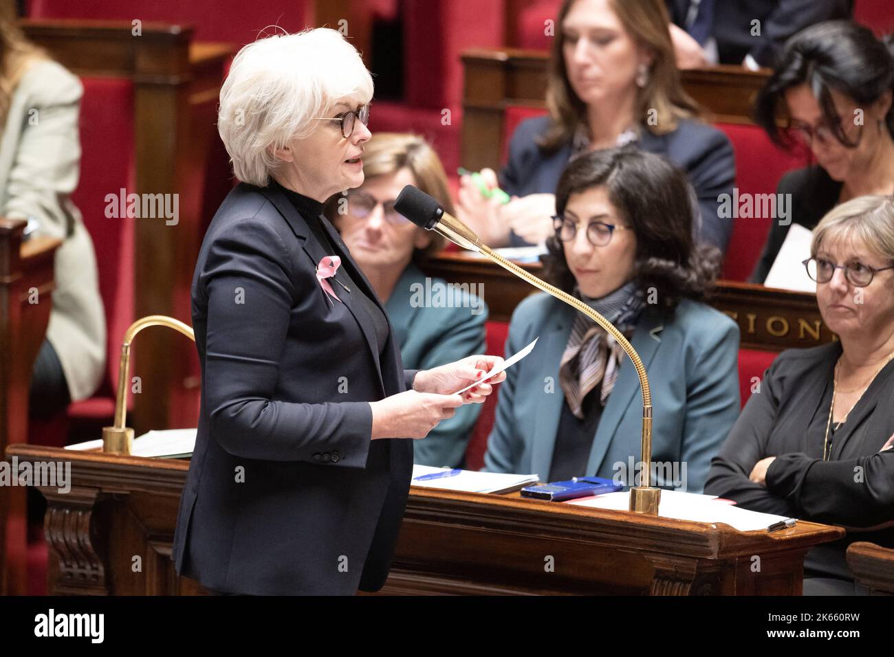 Paris, France. 12th Oct, 2022. Isabelle Rome, minister for equality between women and men ...