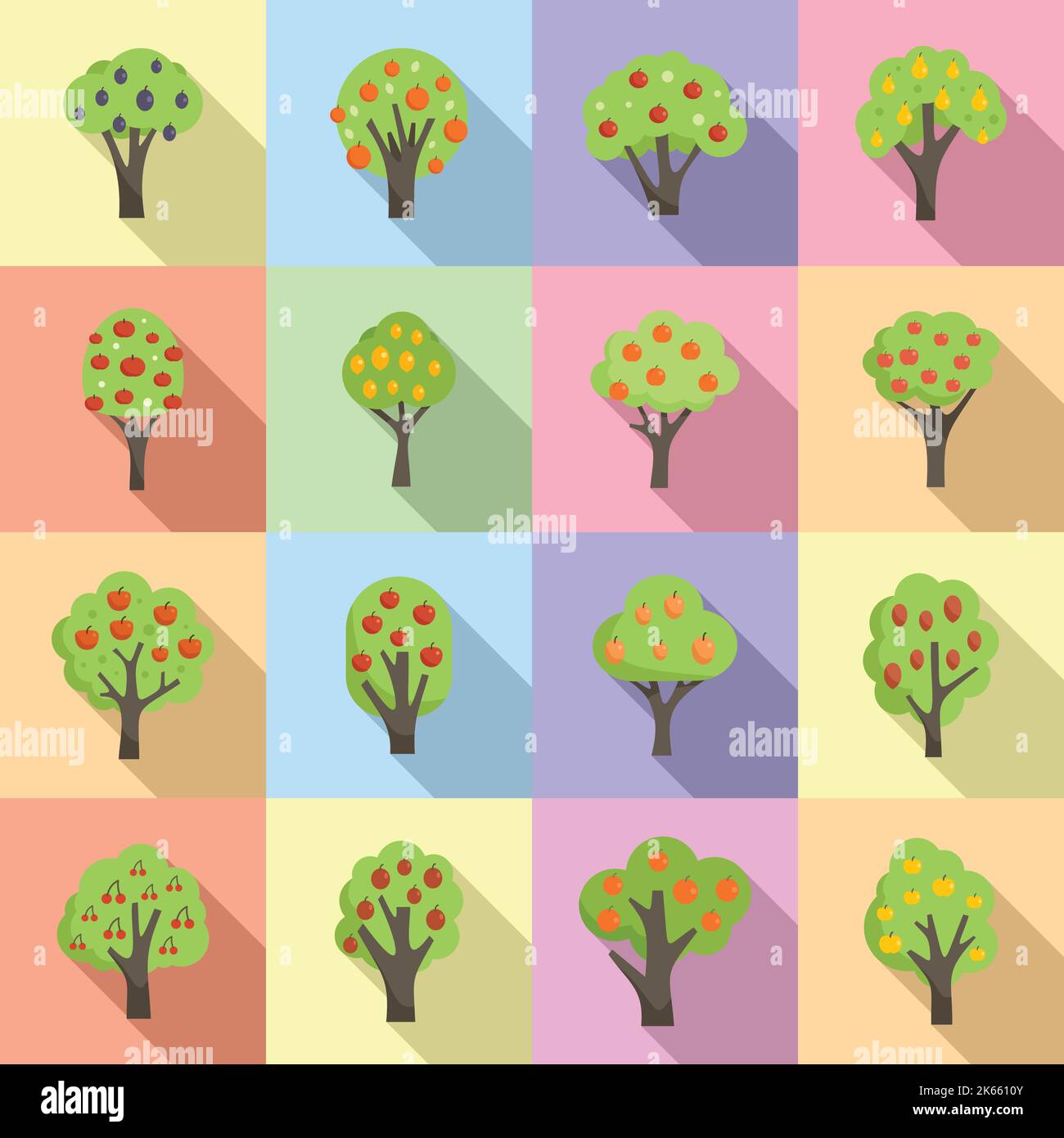 Ladder on apple tree Stock Vector Images - Alamy