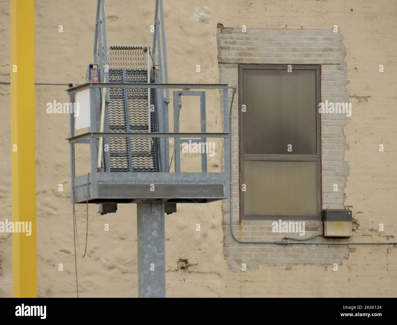 An exit stairs of the building Stock Photo - Alamy