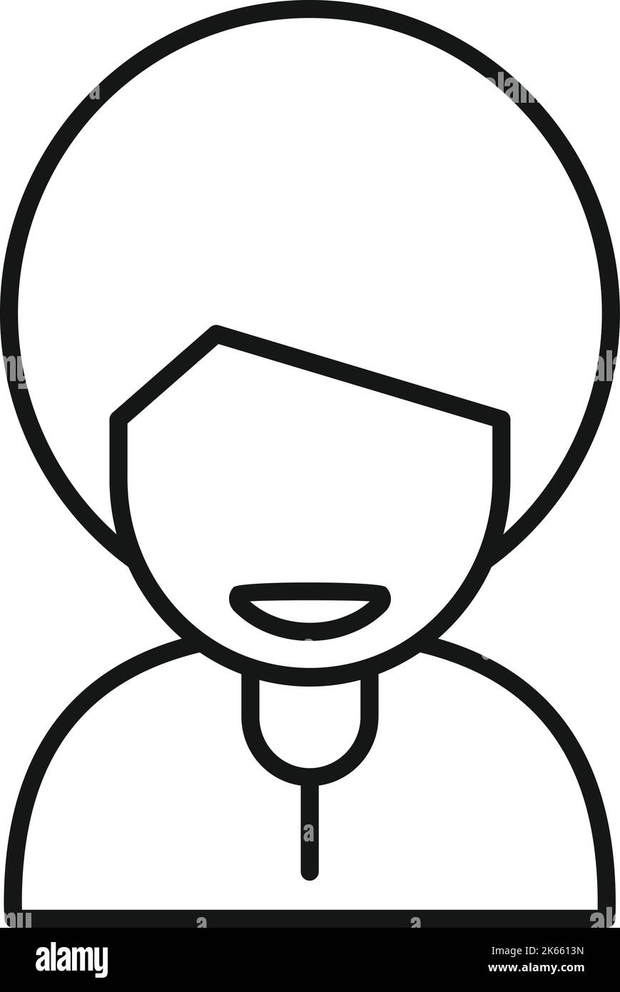 Smile respect icon outline vector. Person team. Positive character ...